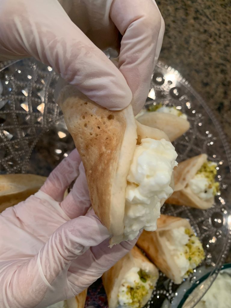Anita’s Best Atayef with Ashta(Pancakes filled with Cream-Ashta ...